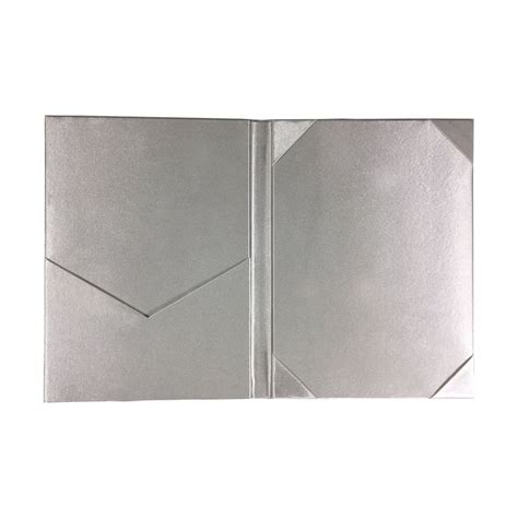 Pearl White Pocket Folder Invitation Suite For Celebratory Moments