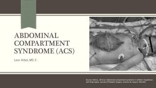 Abdominal Compartment Syndrome Pptx