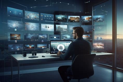 premium photo a person using a secure video conferencing generative ai