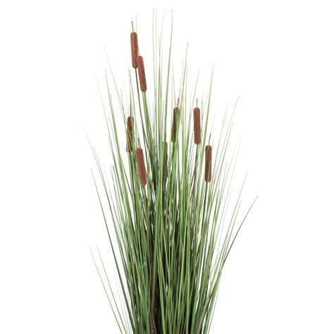Potted Green Straight Grass And Cattails Michaels Artificial Potted