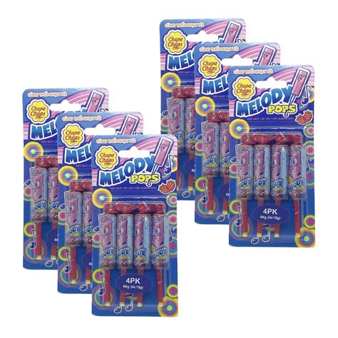 Buy 24pc Chupa Chups 15g Melody Pops Candy Lollipop Sweets W Whistle