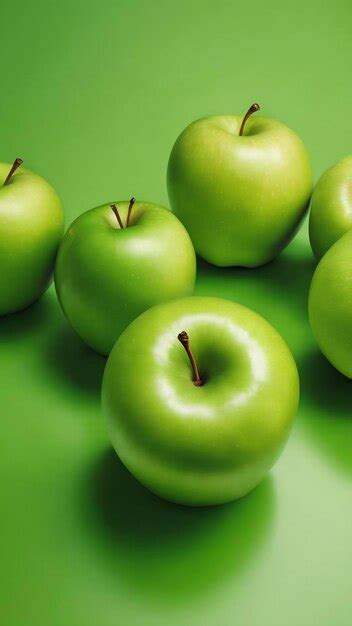 Premium Ai Image Greenapplegradientcolorbackground