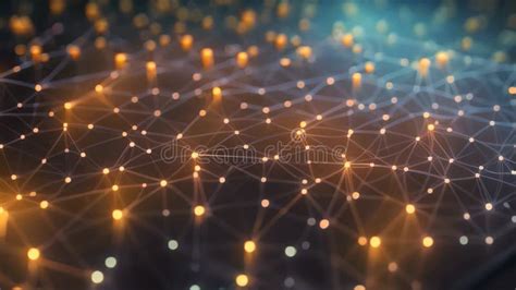 3d Rendering Of Abstract Technology Background With Connecting Dots And