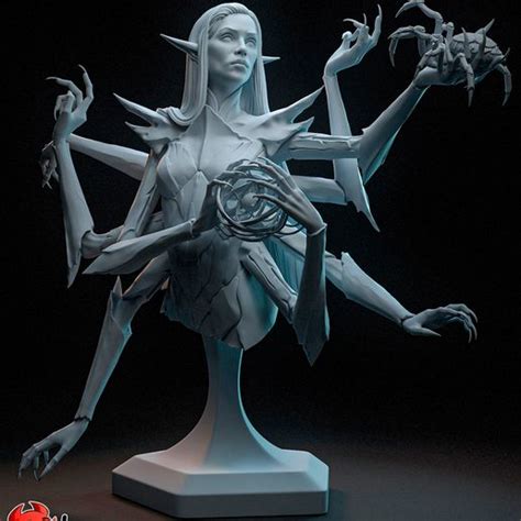 👤 Bust Of Lolth・ Stl File For 3d Printing・cults