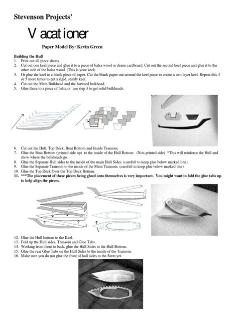 Vacationer Stevenson Projects Pdf Hull Watercraft Mast Sailing