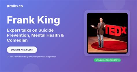 Frank King Talks On Suicide Prevention Mental Health And Comedian