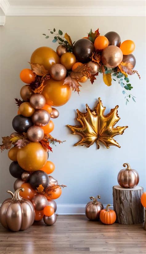 23 Cozy Fall Balloon Arch Ideas Embracing Autumns Warm Hues And