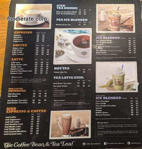 Coffee Bean Menu Jakarta At Isaac Brier Blog