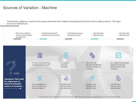 Fishbone Ishikawa Cause And Effect Analysis Sources Of Variation Machine Pp