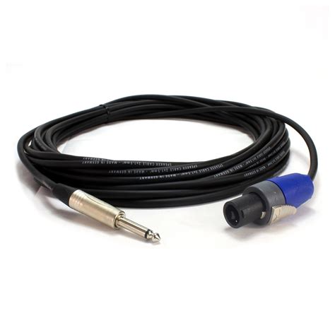 Custom Lynx Tour Grade Quality Speakon To Mono Jack Cable 5m Gear4music
