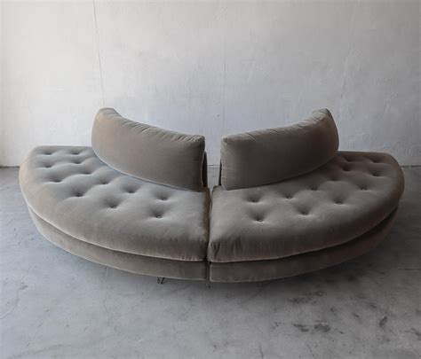 Rare Pair Of Curved Omnibus Sofas By Vladimir Kagan For Sale At 1stdibs