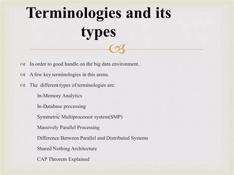 Terminologies Used In Big Data Environmentsgsumithraii Msccomputer