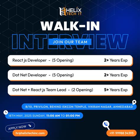 Hiringnow Ahmedabadjobs Walkininterview Techjobs Reactdeveloper Helix Tech It Services