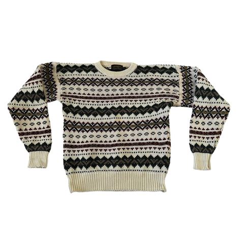 Eddie Bauer Sweaters Vintage 8s 90s Eddie Bauer Striped Chunky Knit