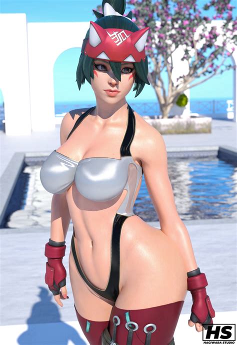 Rule 34 3d Big Breasts Dark Green Hair Face Tattoo Female Green Hair