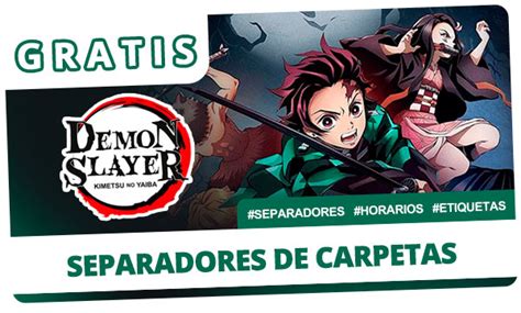¡gratis Kit Escolar De Demon Slayer Para Imprimir Ideas Para Imprimir