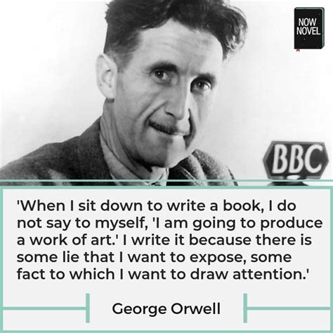 George Orwell Portrait And Quote On Reasons To Write A Novel Now