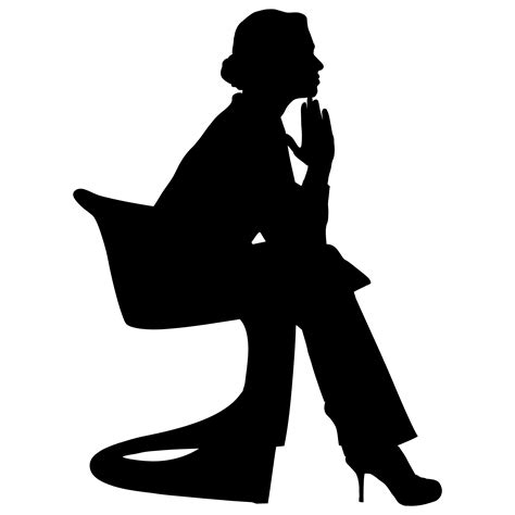 Woman Sitting Silhouette Png