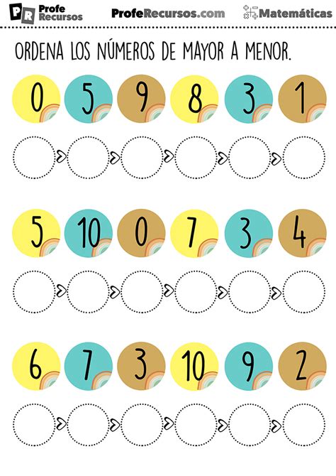 Ejercicios De Mayor Menor O Igual Matemáticas Para Niños