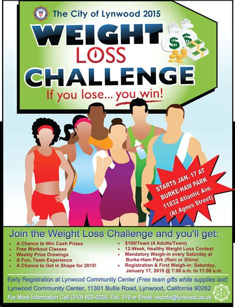 Weight Loss Challenge Flyer Template Free Williamson