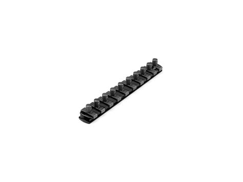3 8 Inch Drive X 8 Inch Socket Rail 10 Clips Black Tekton Usa