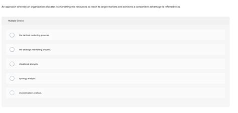Solved An Approach Whereby An Organization Allocates It