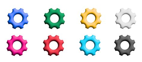 Settings Icon Set Colorful Symbols Graphic Elements 17185419 Png