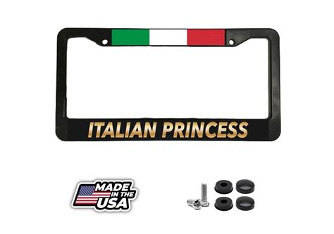 Italian Princess Italy Jdm Gold Euro Tuner Queen Black License Plate