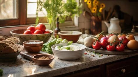 Premium Photo Preparation Of Traditional Passover Foods In A Kitchen