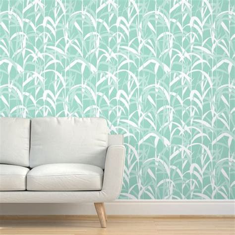 Mint Grass Wallpaper For Home Decor
