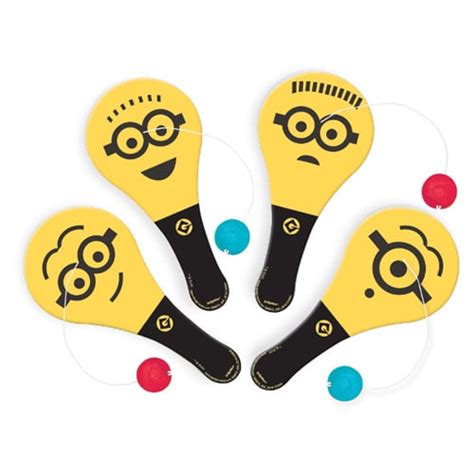 Despicable Me Minion Fun Mini Paddle Balls Favors 12ct