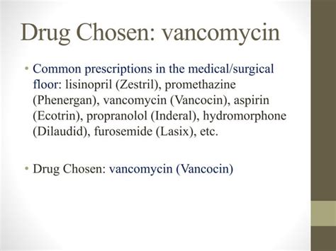Chibuzo Anyama A Review Of Vancomycin Use In The Medical Ppt