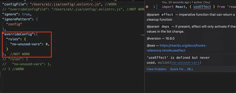 Eslintoptionsoverrideconfigfile、eslintoptionsoverrideconfig Not Work · Issue 1577