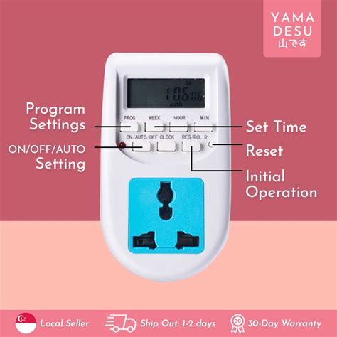 Digital Timer Plug Socket Electrical Programmable Plug In Timer Switch Large Lcd Display