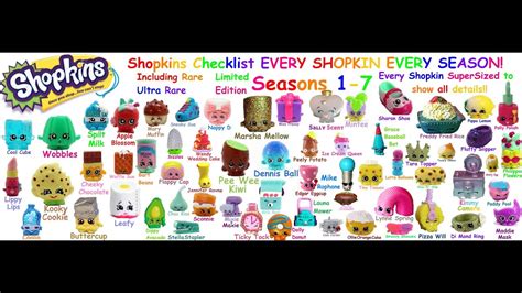 Season 1 Shopkin Printable Lists