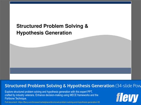 Structured Problem Solving And Hypothesis Generation Ppt Slide Deck