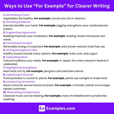 40 Ways To Use For Example Usage And 70 Examples