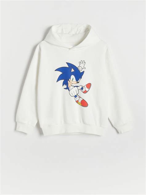 Bluza Oversize Sonic Kolor Złamana Biel Reserved 1220w 01x