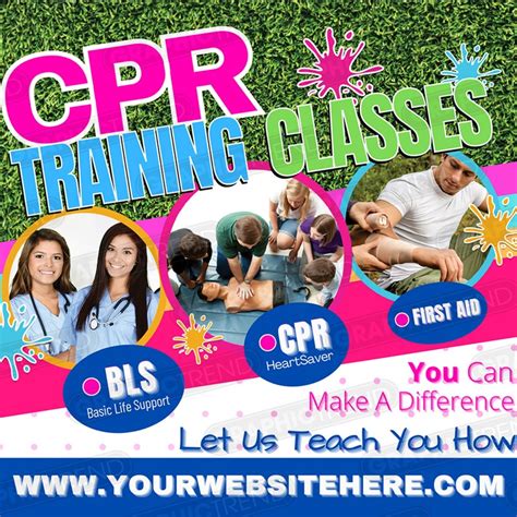 Cpr Training Flyer Template Etsy