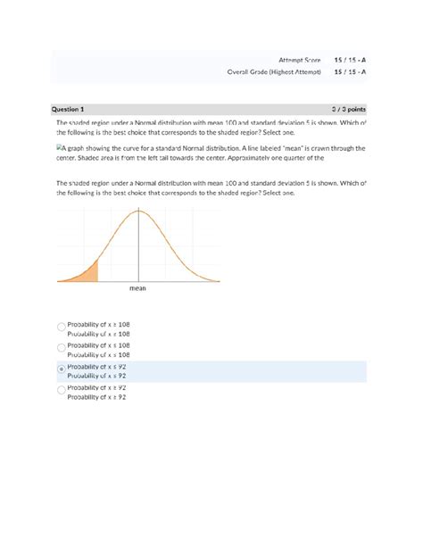 Mat243 Quiz 2 5 Python Functions And Normal Distribution Concepts Studocu