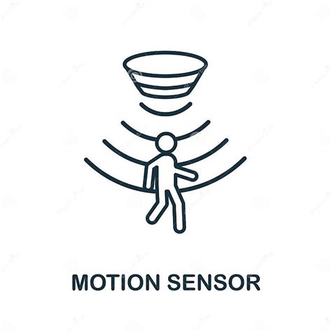 Motion Sensor Outline Icon Thin Line Style From Sensors Icons Collection Stock Illustration