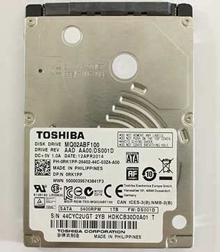 Buy TOSHIBA 1TB 5400 RPM SATA 2.5Inch (MQ02ABF100) Internal Hard Disk ...