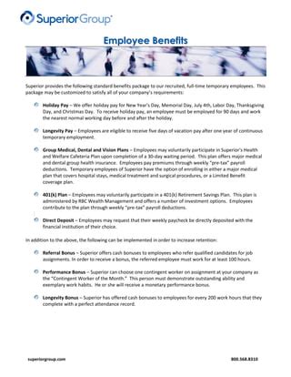 Overview Superior Group Pdf