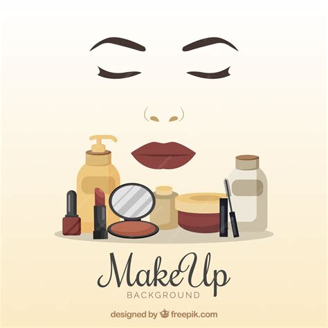 Free Vector Makeup Accessories Background