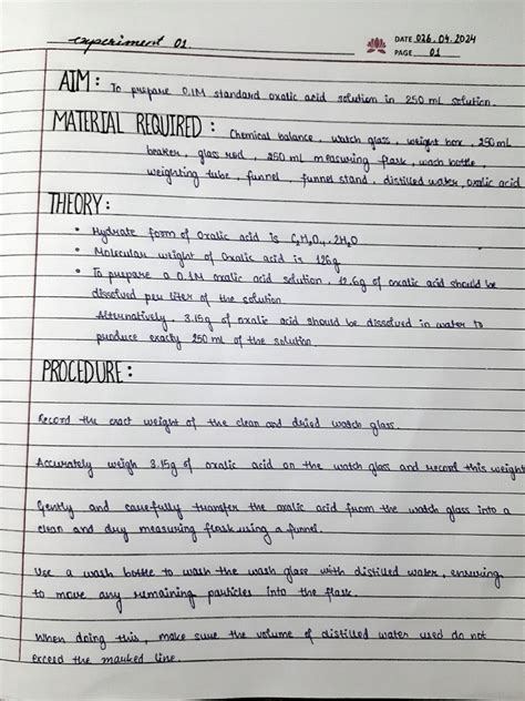 Class 11 Term 1 Chem Practicle File1 Pdf Science And Mathematics