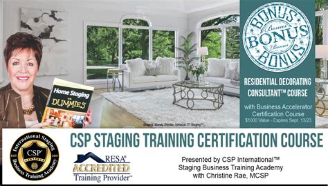 Csp® Staging Certification Virtual Classroom 8 Sessions Csp Int L