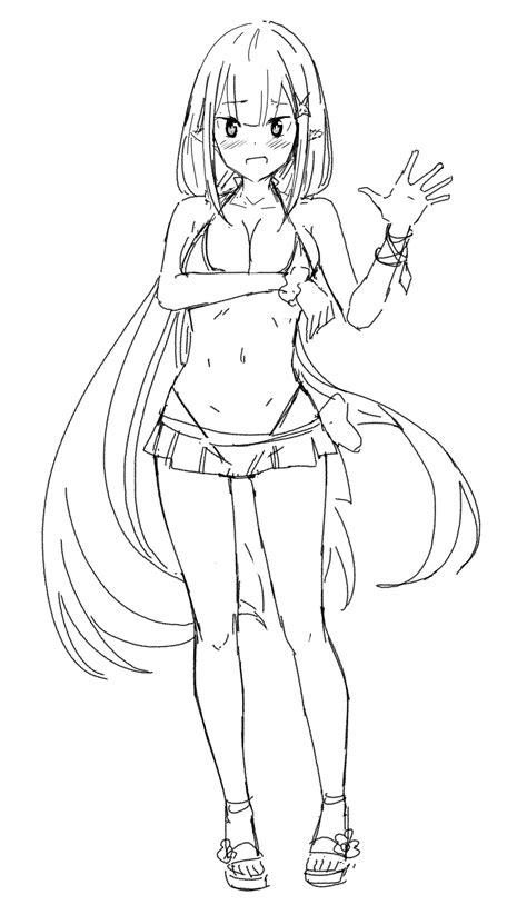 Emilia Rezero Kara Hajimeru Isekai Seikatsu Drawn By H2oddks2923
