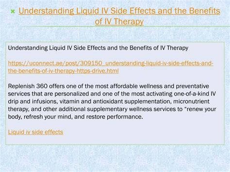 Ppt Understanding Liquid Iv Side Effects And The Benefits Of Iv