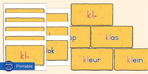 Gr 2 Klanke Woordmuurkaarte Kl