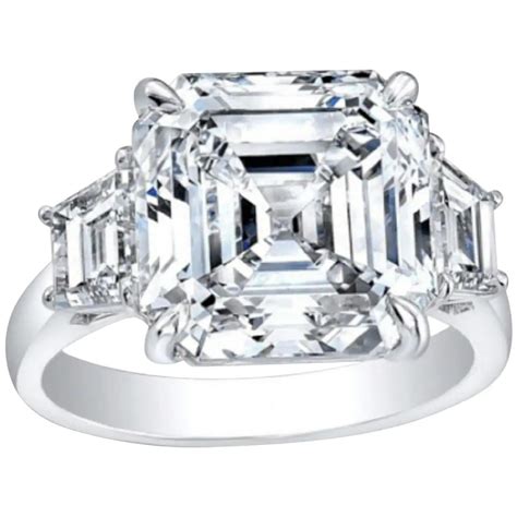 Gia Certified 3 Carat Asscher Cut Diamond Engagement Ring At 1stdibs